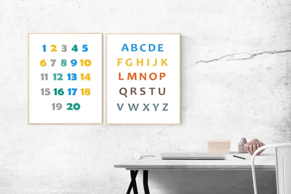 Education Poster - Months - Days - Numbers - ABC Alphabets - Colors ...